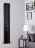 Flat Vertikal Dobbelt Radiator Sort - Håndklædetørrer.dk