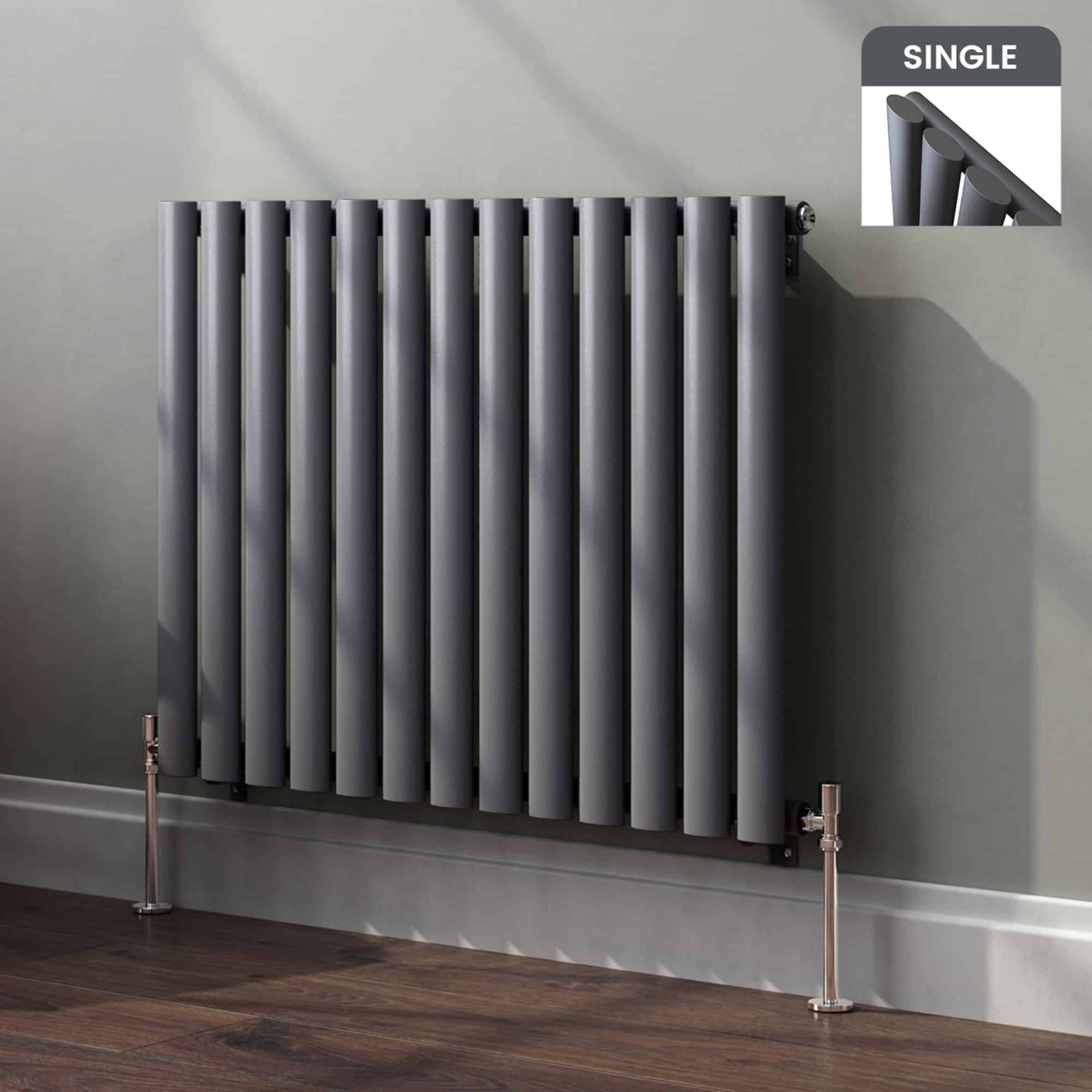 FLAT Dobbelt Vertikal Radiator i Hvid - Håndklædetørrer.dk
